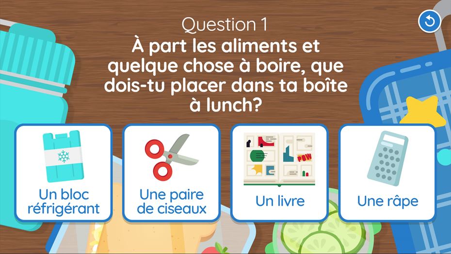 Jeu Une formidable boîte à lunch