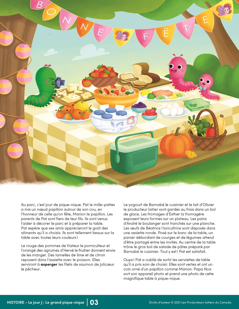 Pat le mille-pattes au jour J : le grand pique-nique | Éducation ...